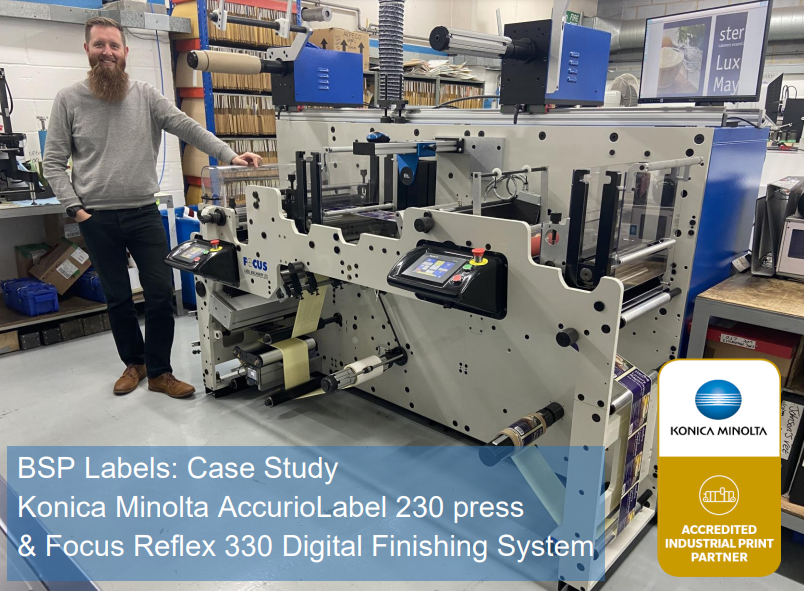 Konica Minolta 230 press Focus Reflex 330 Digital Finishing System