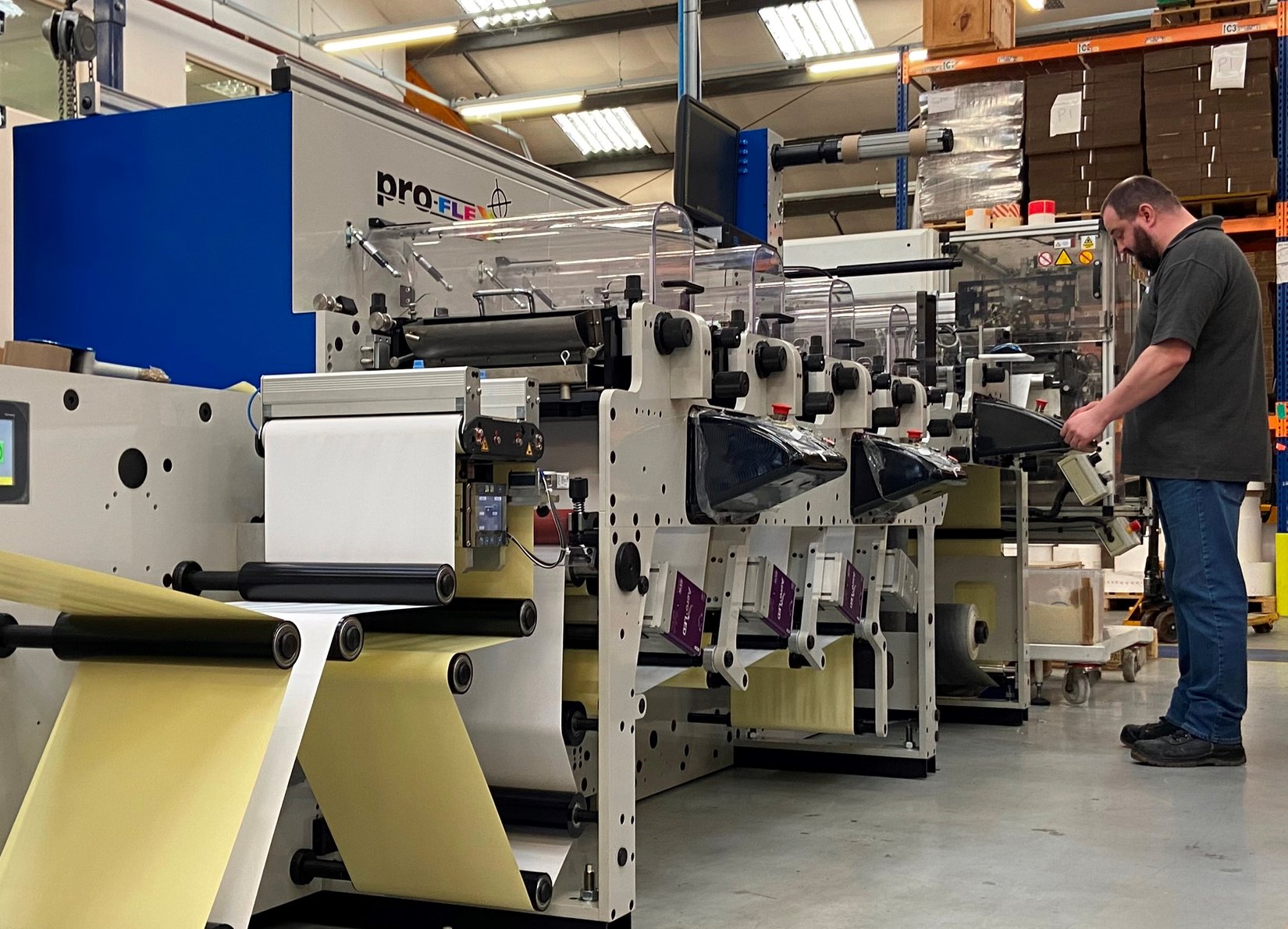 Secura Labels installed new Proflex 330E press from Focus Label